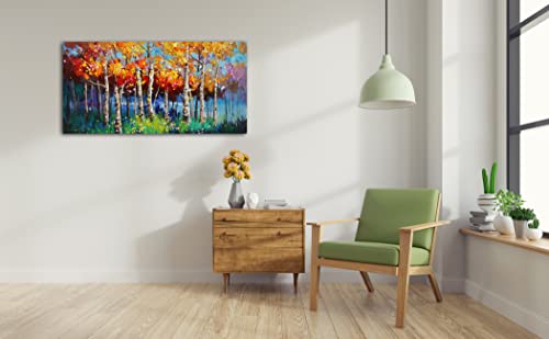 Artmaple Paint by Number for Adults Beginner Students, Ideal Gift Choice for Birthday,Anniversary or Any Festival.DIY Acrylic Painting Kit for Room Decor (12x24, Birch Forest)