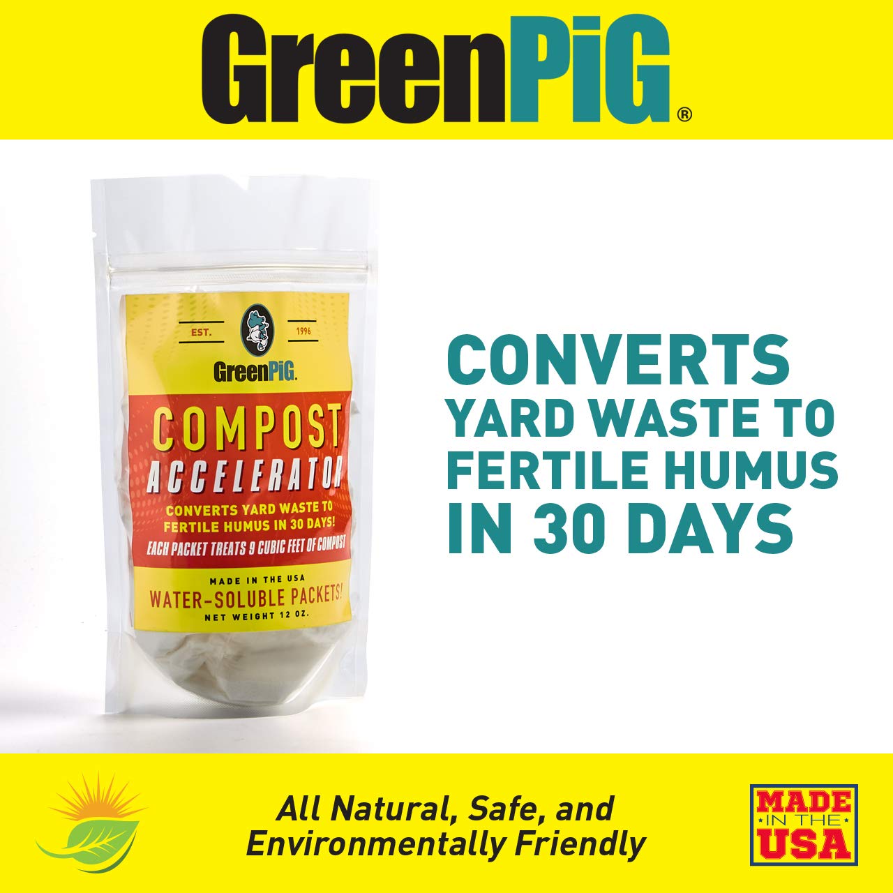 FCMP Outdoor IM4000 Dual Chamber Tumbling Composter + GREEN PIG Compost Accelerator