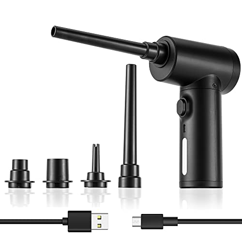 Gkrvb 50000 RPM Compressed Air Duster Cordless Air Duster Blower for Cleaning Laptops Printers from Dust Hair Debris Good Alternative to Compressed Air Cans Reusable Dust Collector