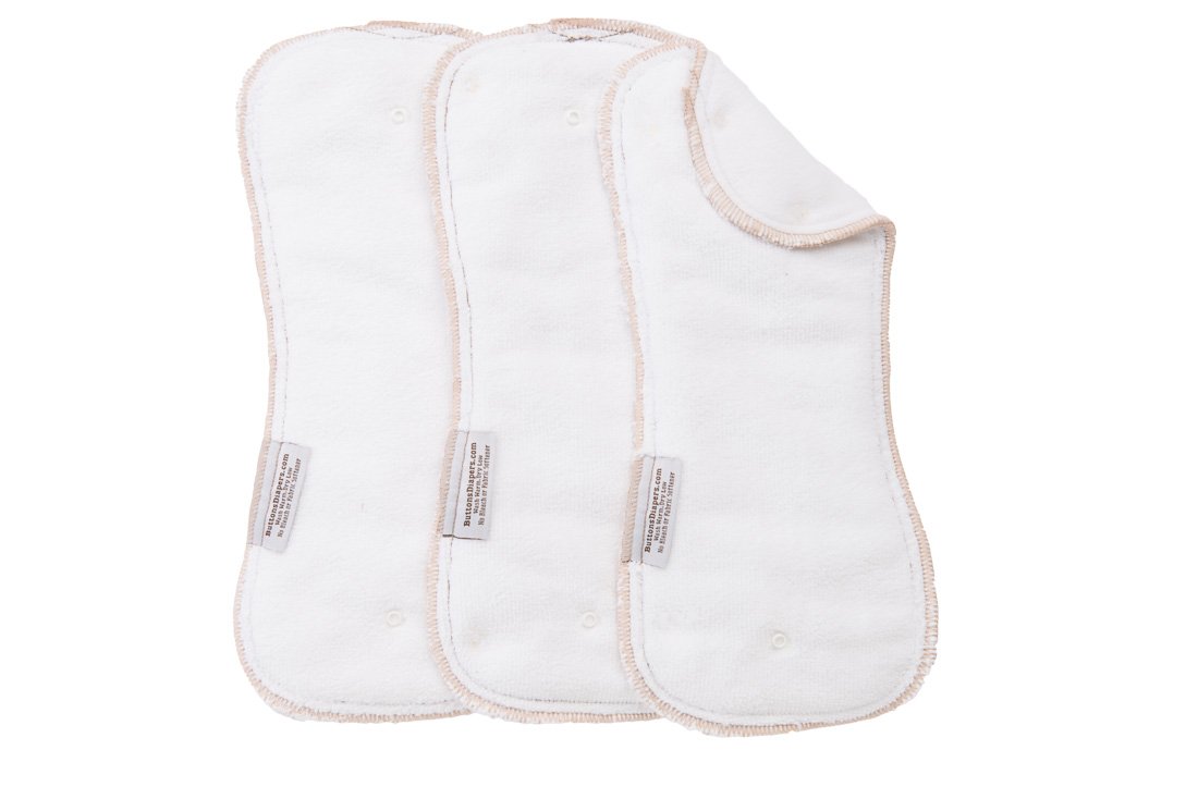 Buttons Cloth Diapers – Large Daytime Insert – 3 Pack