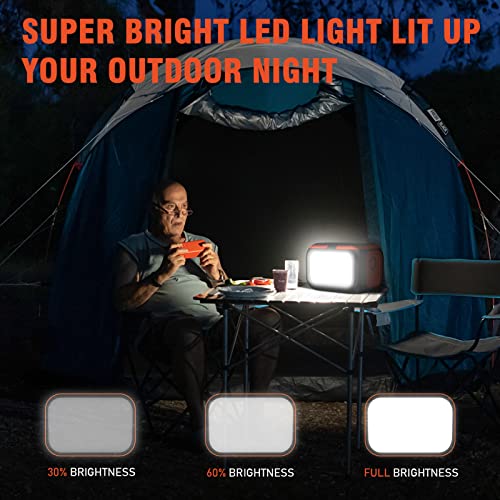 296Wh 600W Portable Power Station with 60W Solar Panel, Solar Generator Outdoor Backup Battery Supply with AC Outlet for Tent Camping, Home Emergency, Traveling, RV Trip