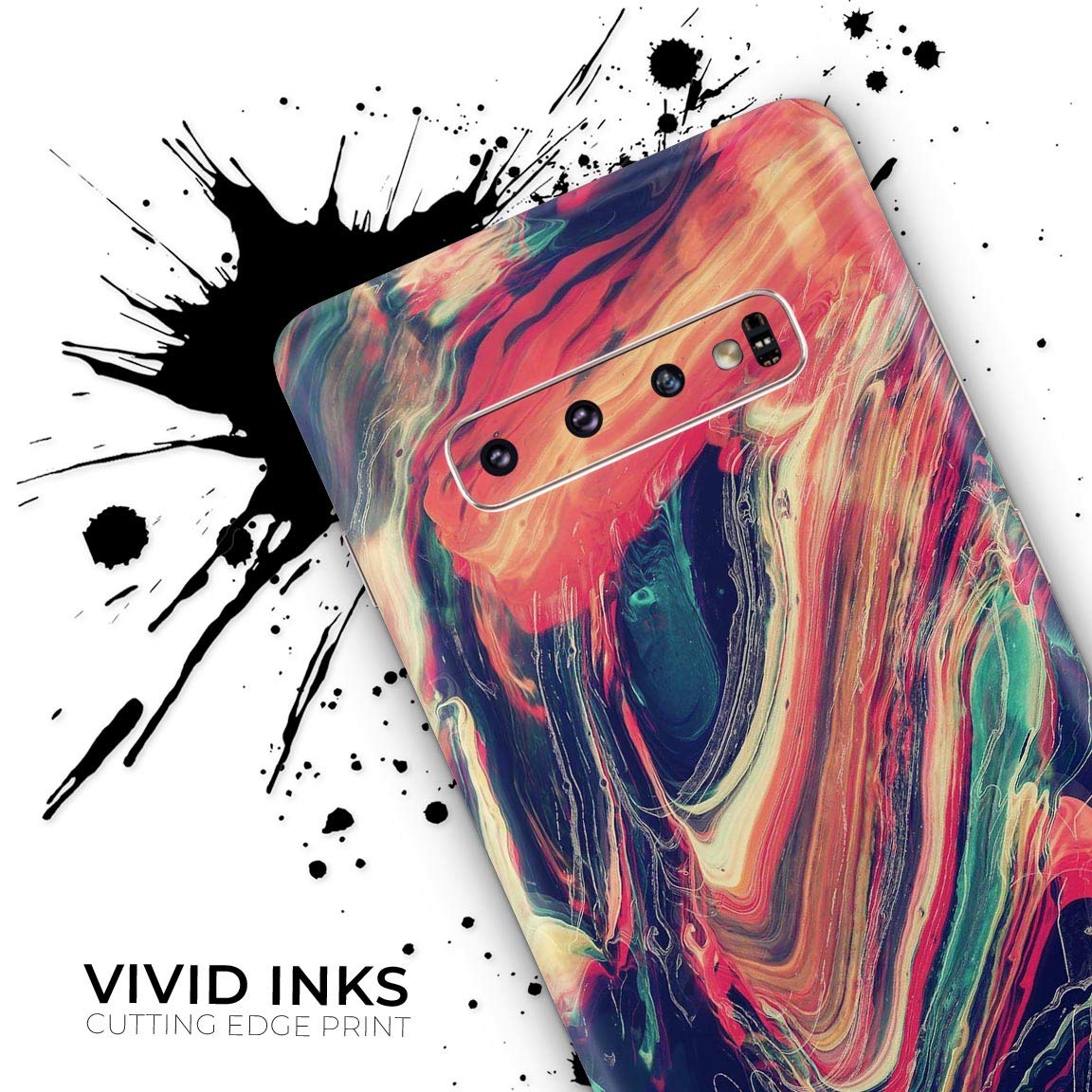DesignSkinz Liquid Abstract Paint Remix V10 Protective Vinyl Decal Wrap Skin Cover Compatible with The Samsung Galaxy S20 (Screen Trim & Back Glass Skin)