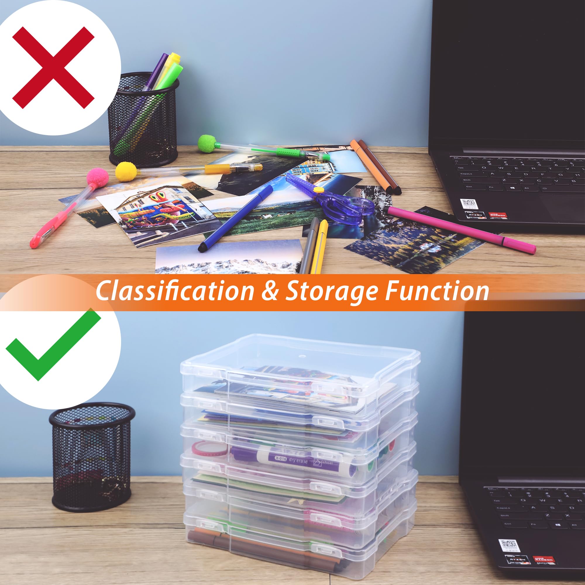Joelver Maker 5x7inch Photo storage box with 6 Inner photo cases,Perfect For Photo,Picture,Scrapbooking,Greeting Cards