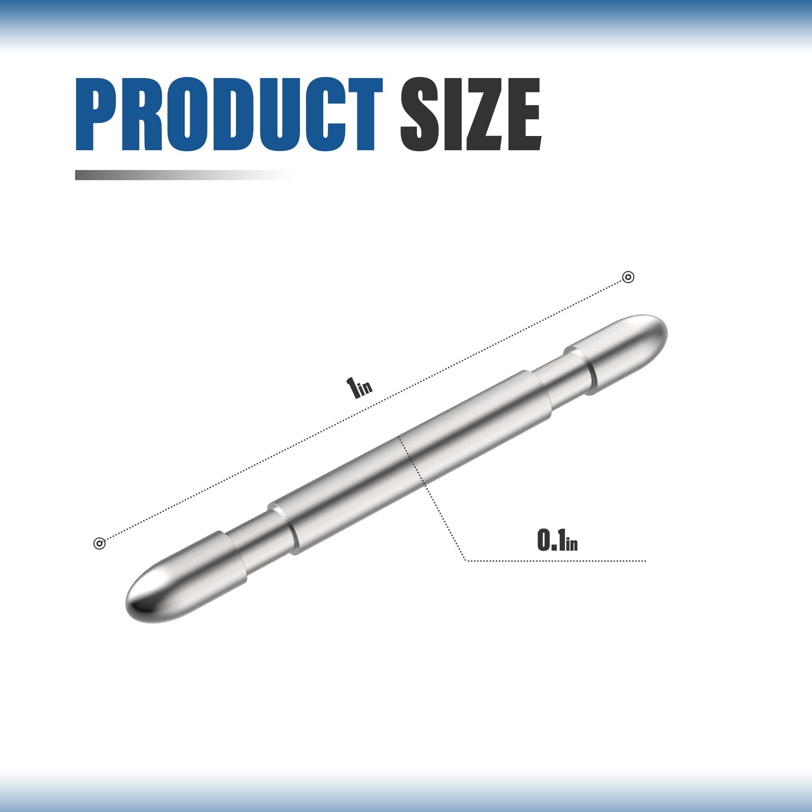 6-65042 Steel Track Pins for Lionel O-27 Scale, Train Track Connector Pins Train Lock on 3 Rail Tubular, 0.1'' Diameter and 1'' Height, Pack of 12