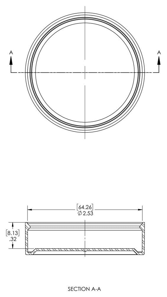 Caplugs SF-28 SF Series – Plastic Cap for Split-Flange Connections, 200 Pack, Translucent LD-PE, Ferrule Size 2" Protective Closures, Dust and Debris Seals, Corrosion Prevention (99191322)