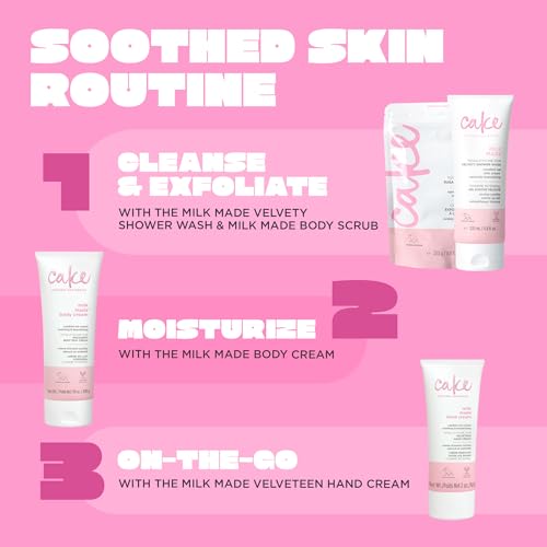 Cake Beauty, Shea Butter Body Cream Body Lotion For Women Dry Skin, Basic, Milk Made Indulgent, 7 Fl Oz