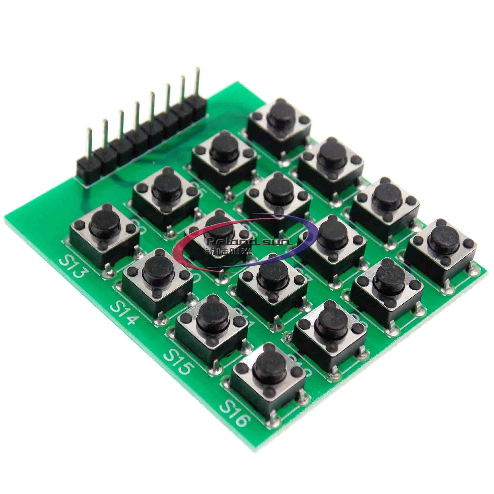 Reland Sung 8pin 4x4 4 * 4 Matrix 16 Keys Button Keypad Keyboard Module Mcu