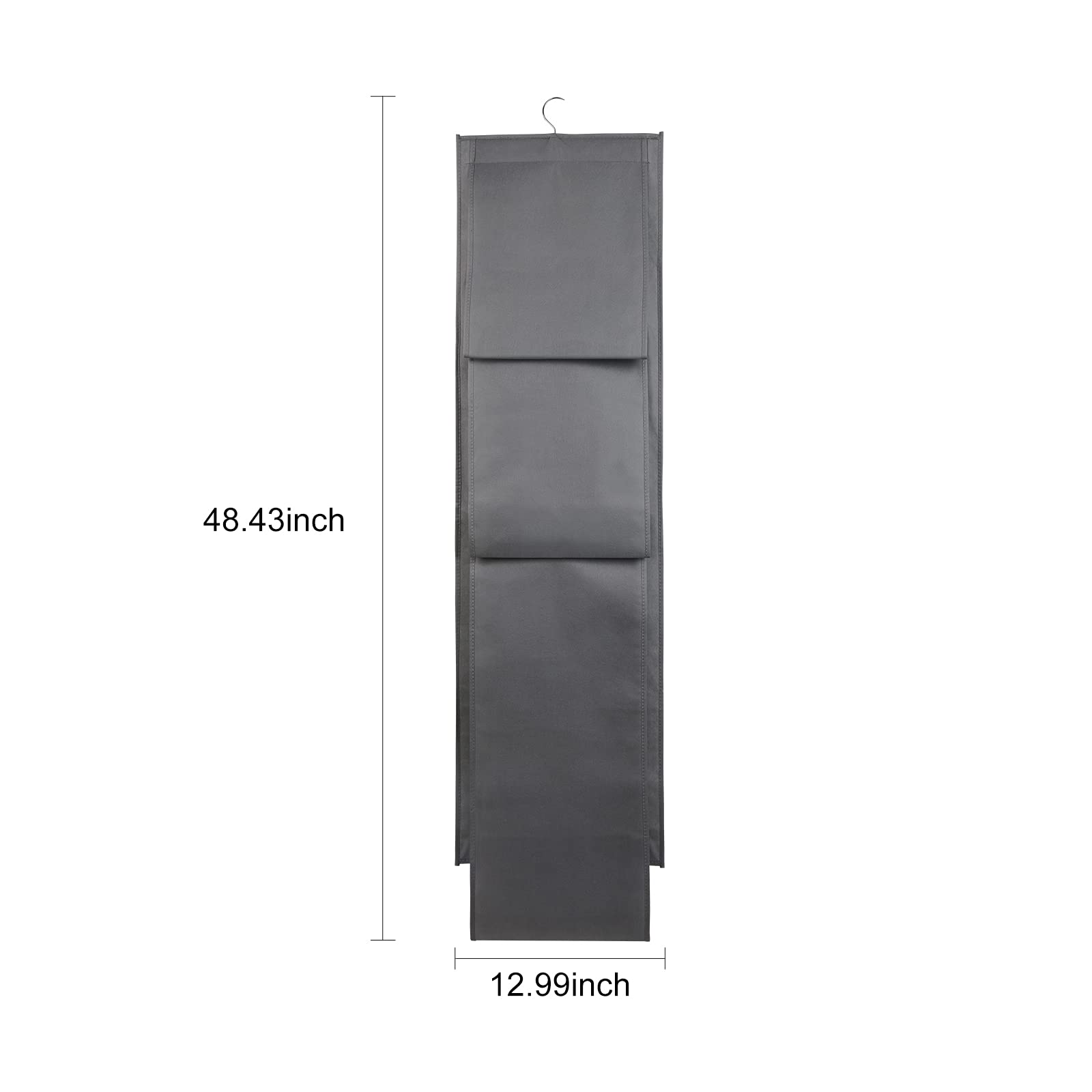 Audoloku Hanging Boot Storage Shoe Rack for Closet Organizers and Storage Hanging Boots Organizers Dust Cover with 6 Pockets for Boots, Gray