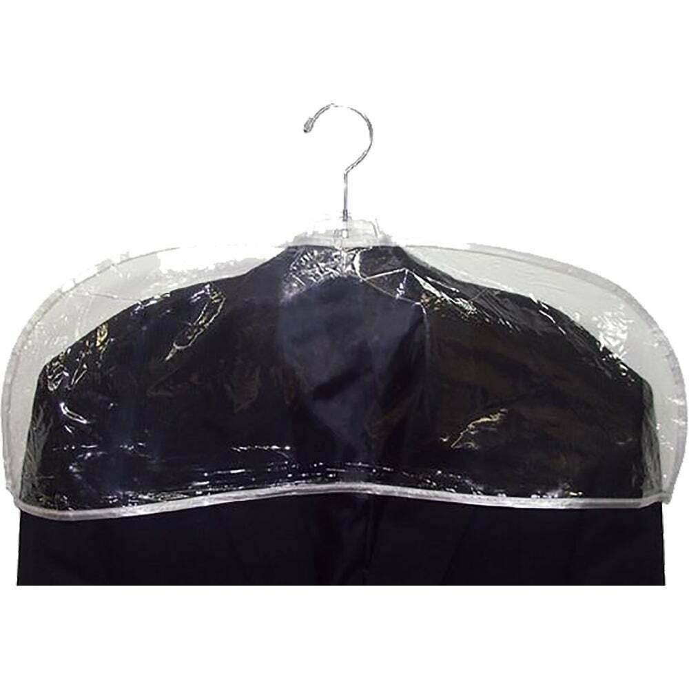 7307 - Clear Plastic Men's Shoulyder Covers, 24 Inch Vinyl box of 12 – MN30