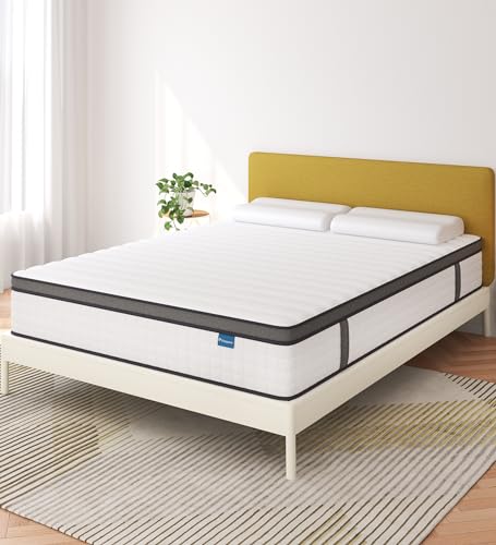 elitespace 10 Inch Memory Foam Hybrid Medium Firm Queen Mattress, Breathable Soft Pressure Relief