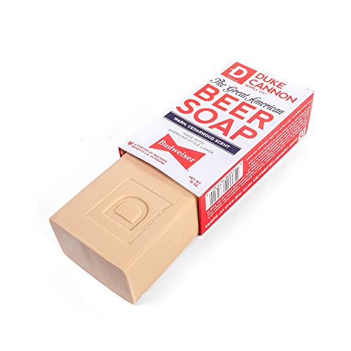 Duke Cannon Supply Co. Big Ass Brick of Soap - Superior Grade, Large Men's Soap Made with Budweiser, All Skin Types, Masculine Cedarwood Scent, 10 oz
