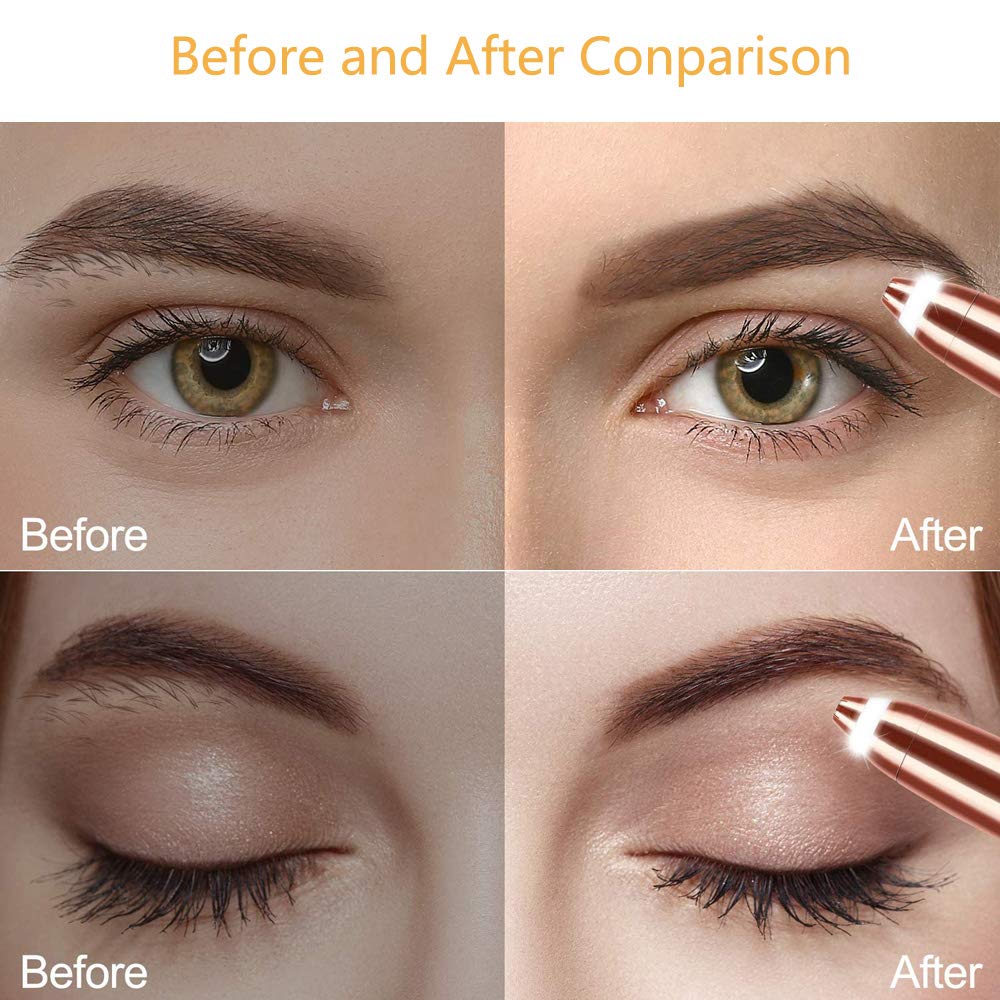 Rechargeable Eyebrow Trimmer Painless Precision Eyebrow Hair Remover Portable Electric Eyebrow Razor Tool for Women