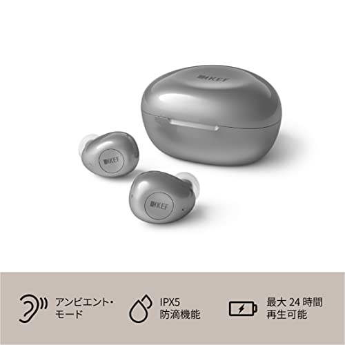 KEF Mu3 Noise Cancelling True Wireless Earphones,Grey