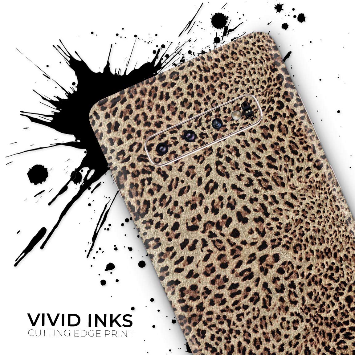 DesignSkinz Brown Vector Leopard Print Protective Vinyl Decal Wrap Skin Cover Compatible with The Samsung Galaxy S20 (Screen Trim & Back Glass Skin)
