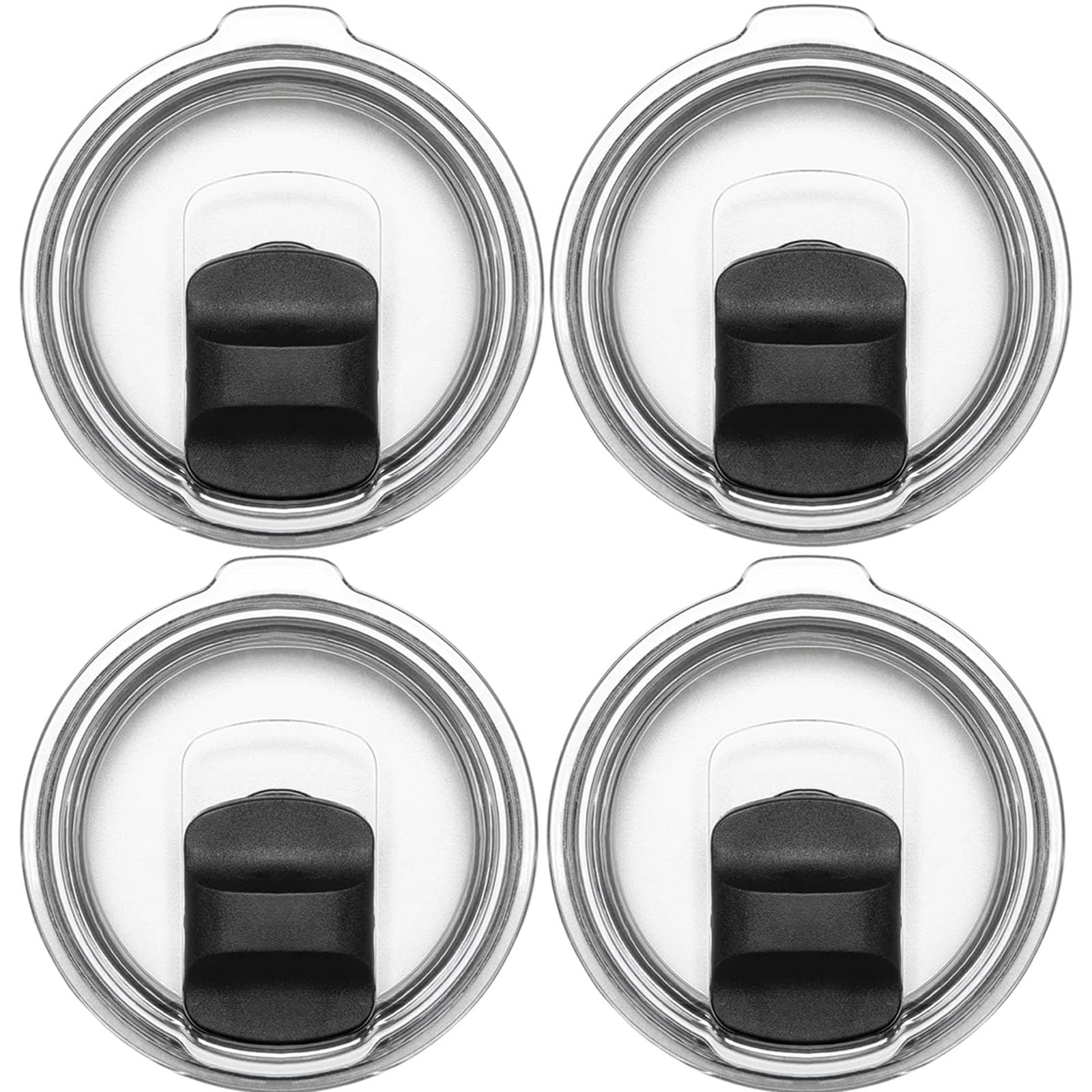4 Pack 20oz Magnetic Tumbler Lid,Replacement Lids Fits YETI Rambler or Old Style RTIC Coffee Tumbler,10/24 oz Mug and 10oz Lowball,Replacement Magnetic Cover,BPA Free