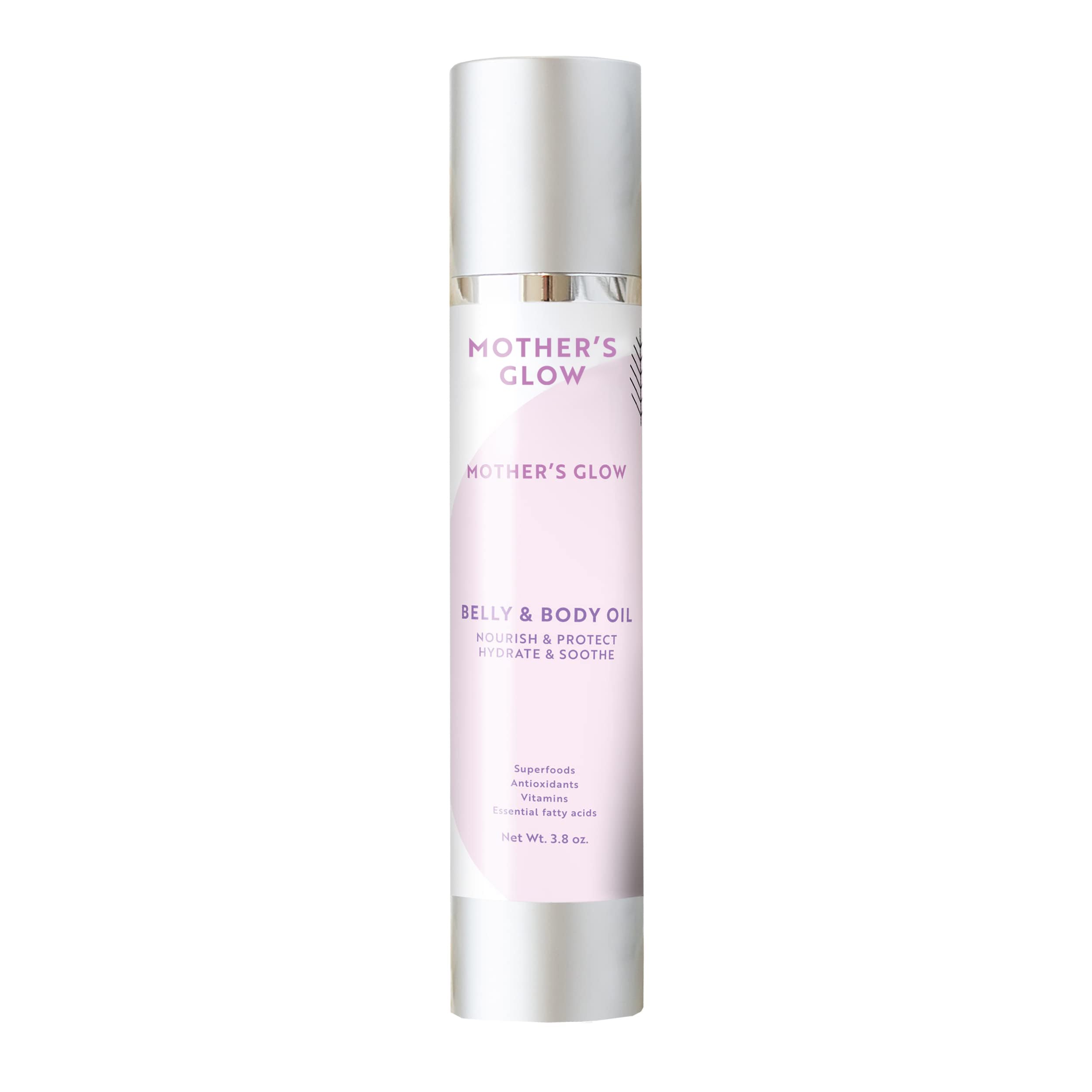 Organic Belly Oil for Stretch Marks, Plant-Based & Pregnancy-Safe Postpartum Skincare, Ultra Soothing Hydrating Nourishing