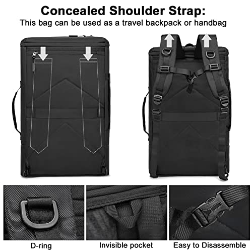 Asenlin Travel Backpack for Women Men,40L Large Carry on Backpack,17 Inch Laptop Backpack Flight Approved Water Resistant Sports Luggage for Casual Daypack Hiking Backpack-Black