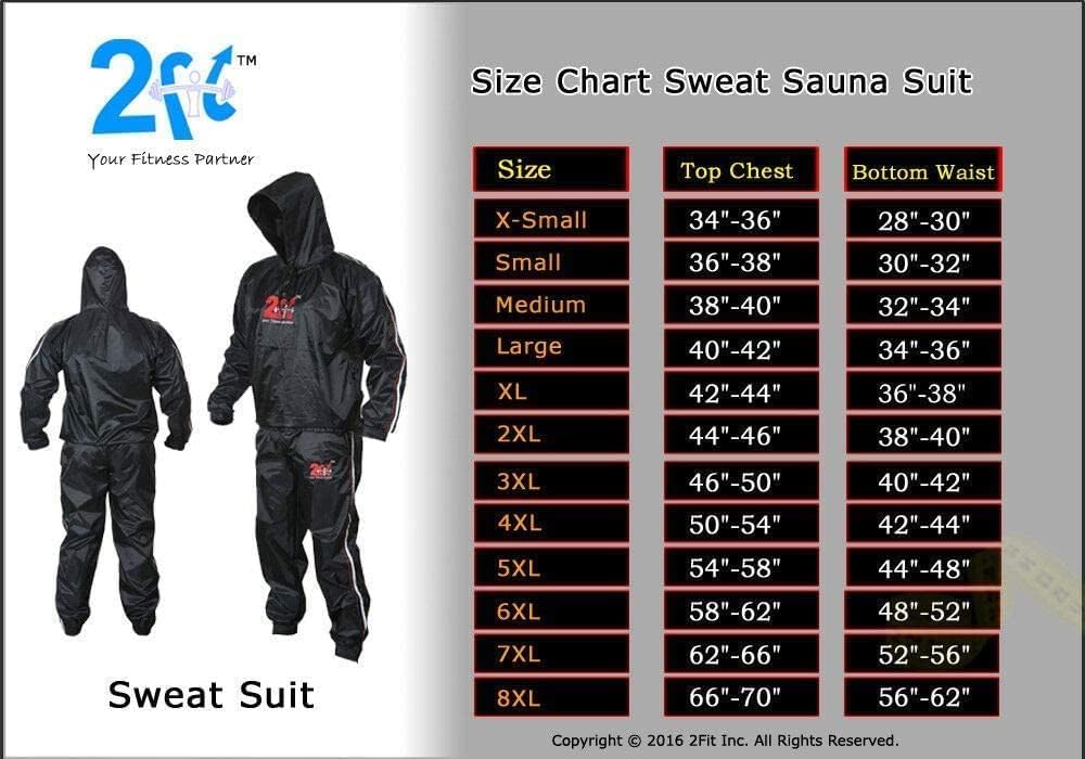 2Fit Heavy Duty Sweat Suit Sauna Exercise Gym Suit Fitness, Weight Loss, AntiRip (4XL)