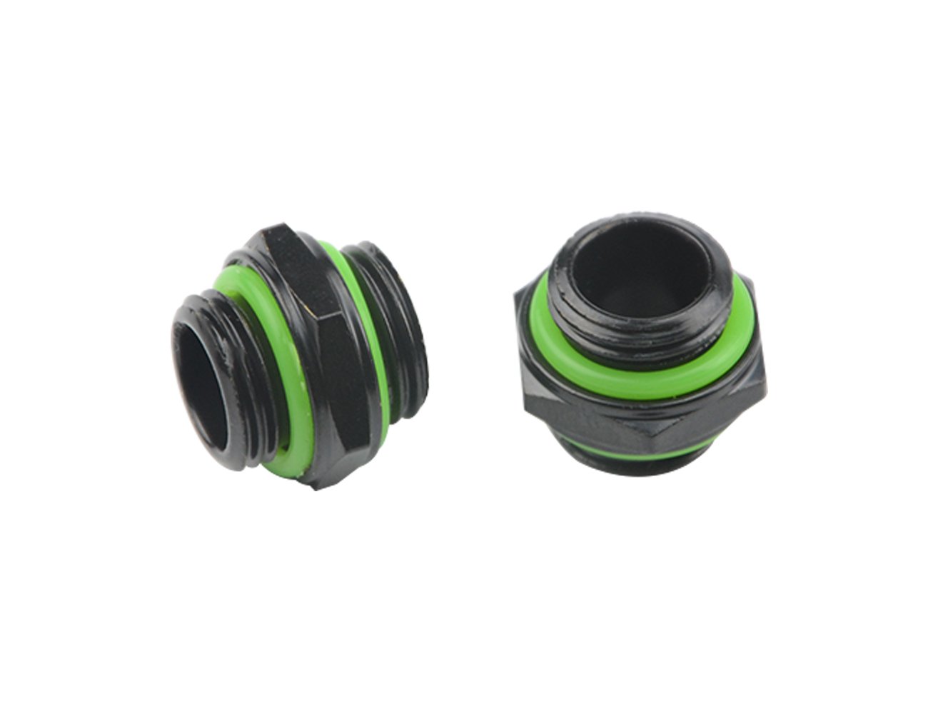 BXQINLENX 20 PCS Silver Chrome G1/4" Plug Fittings for Computer Water Cooling System (Black)