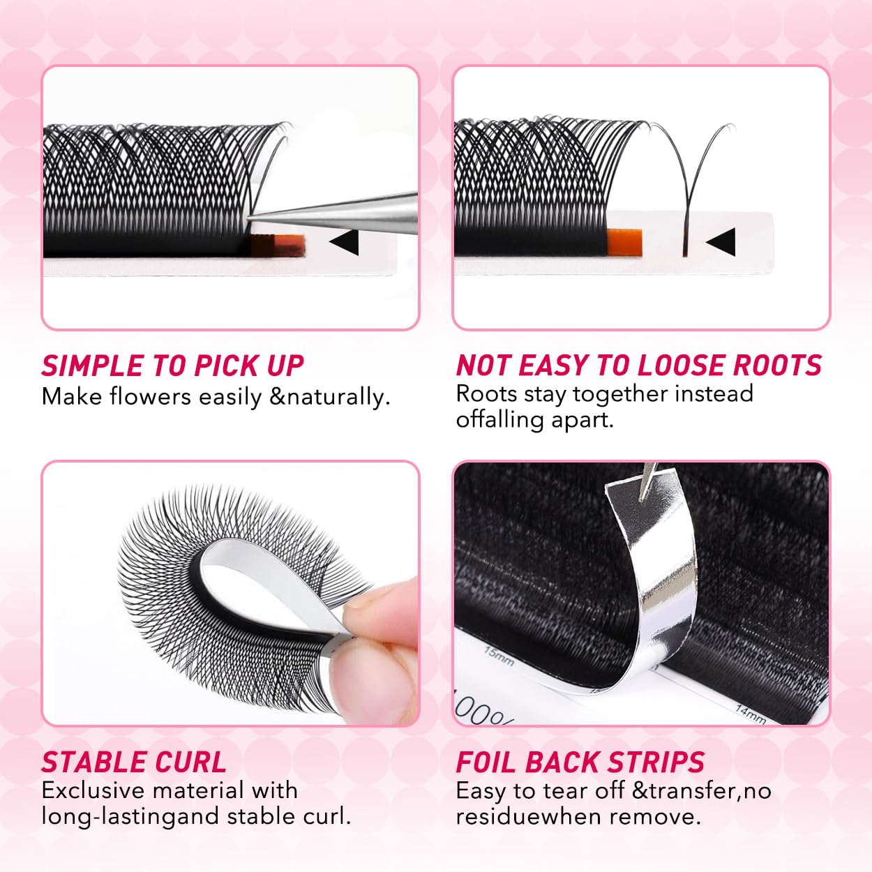 3D/4D/5D Eyelash Extension Lashes C Curl 0.07mm, 8-15mm Faux Mink Cluster Lash Extensions Soft Y Lashes Extensions Premade (0.05C/3P)