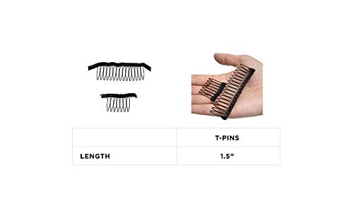 Milano Collection 20 PC Value Bundle: 18 PC Pack of Medium Size Snap Clip-ins and 2 Pack of Combs for Hair Extensions and Wigs - Tan