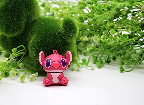 Novelty Stitch Pink Shape Design 16GB USB 2.0 Flash Drive Cute Memory Stick Stitch Thumb Drive Data Storage Pendrive Cartoon Jump Drive Gift (Stitch pink-16GB)