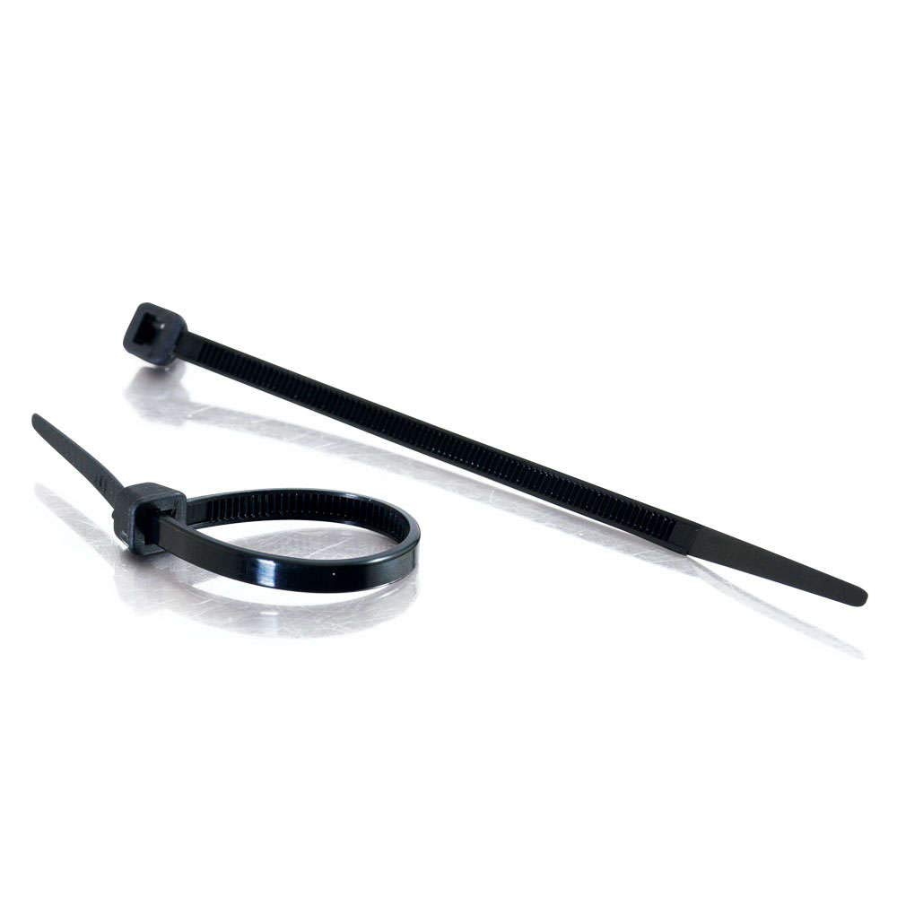 C2G 43036 TAA Compliant Cable Ties, 4 Inch Long, Black, Pack of 100