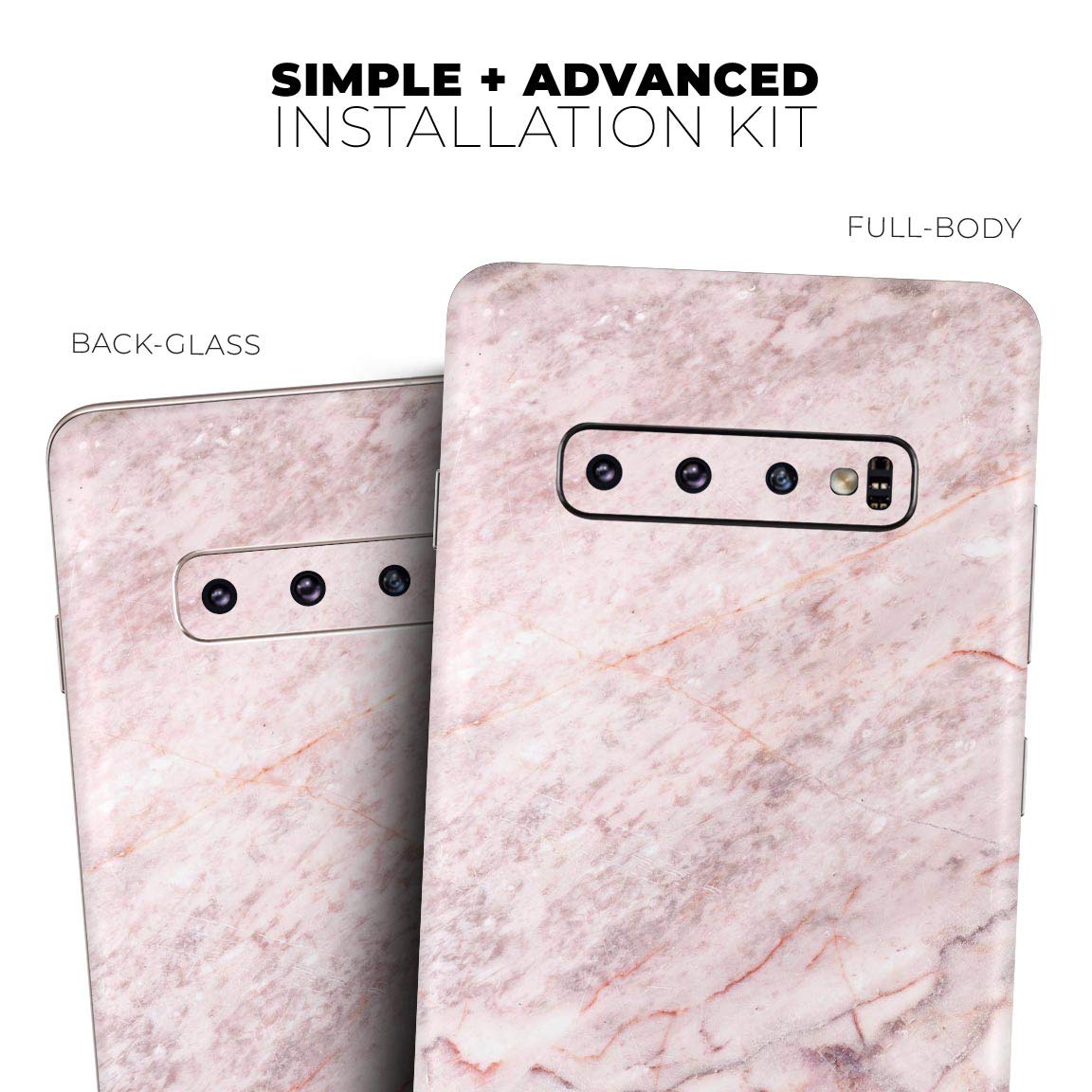 DesignSkinz Pink Slate Marble Surface V7 Protective Vinyl Decal Wrap Skin Cover Compatible with The Samsung Galaxy S20 (Screen Trim & Back Glass Skin)
