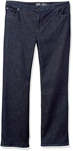 Amazon Essentials Women's Mid-Rise Slim Bootcut Jean, Rinsed, 14 Long