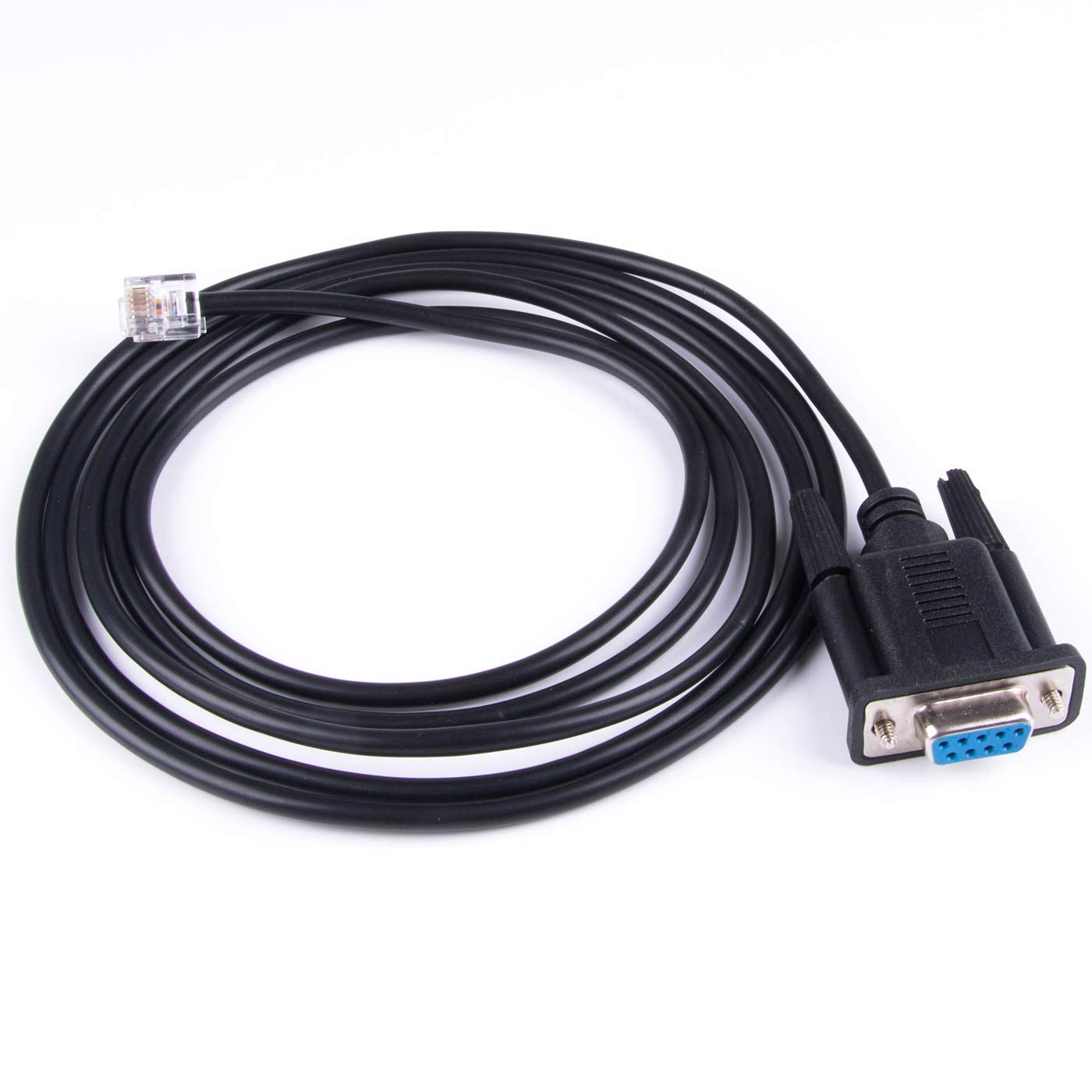 Suamdoen DB9 to RJ11 RJ12 6P6C LAN Network Serial Console Cable for Sevo Drive Leadshine Stepper Communication