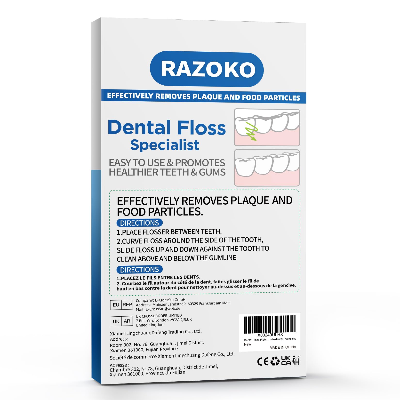 Dental Floss Picks Toothpicks 250pcs with Portable Cases and 100pcs BrushPicks Interdental Toothpicks