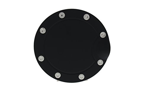 Bully BBS-2331 Black Bull Series Stainless Steel Universal Fit Truck Stick On Gas Door Cover for Trucks from Chevy (Chevrolet), Ford, Toyota, GMC, Dodge RAM, Jeep