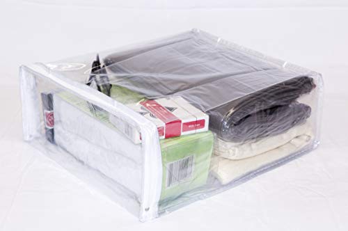 Clear Vinyl Zippered Storage Bags 9 x 11 x 4 Inch 5-Pack
