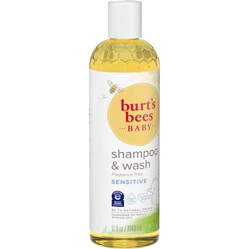 Burt's Bees Baby Shampoo & Wash, Fragrance Free & Tear Free Baby Soap - 12 Ounce Bottle