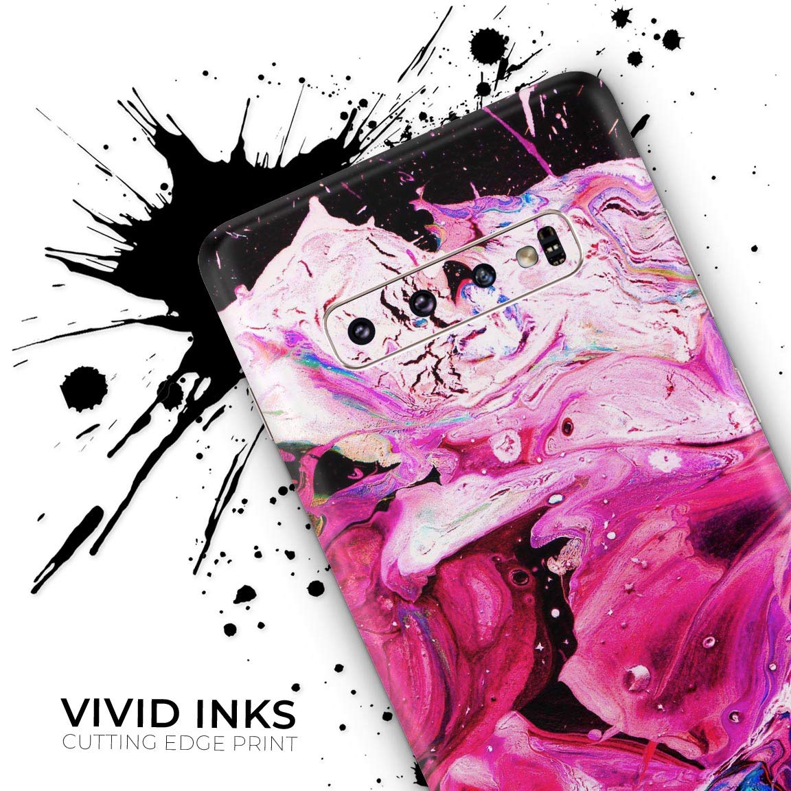 DesignSkinz Liquid Abstract Paint V5 Protective Vinyl Decal Wrap Skin Cover Compatible with The Samsung Galaxy S20 (Screen Trim & Back Glass Skin)