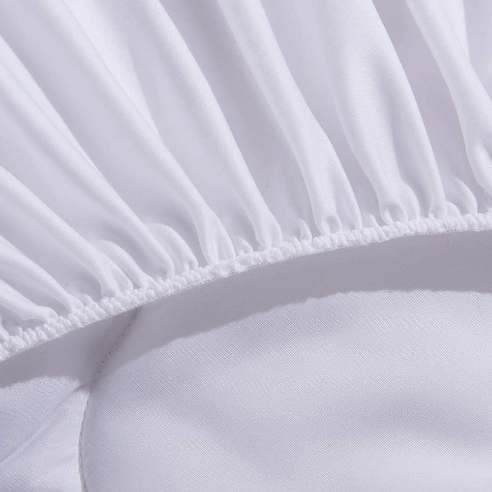 MANZOO Mattress Pad Mattress Protector Mattress Cover King Size Bed Mattress Topper Mattress Toppers for King Bed, White