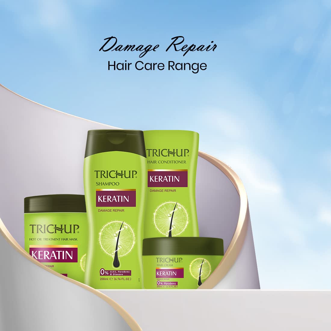 TRICHUP Keratin Hair Conditioner Damage Repair No Parabens & Silicones,200ml