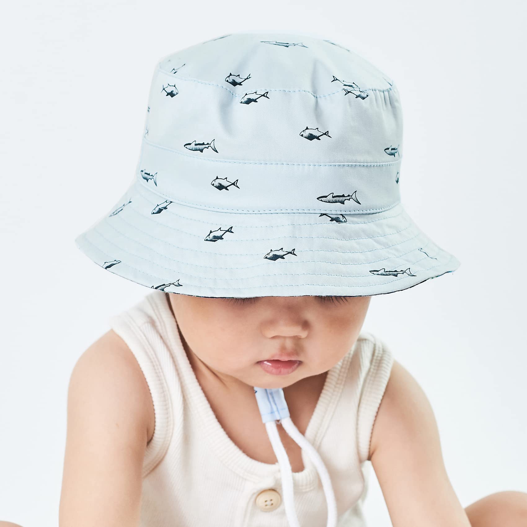 Durio Baby Sun Hat Sun Protection Baby Hats Double Sides Toddler Sun Hats Cap Summer Beach UPF 50+