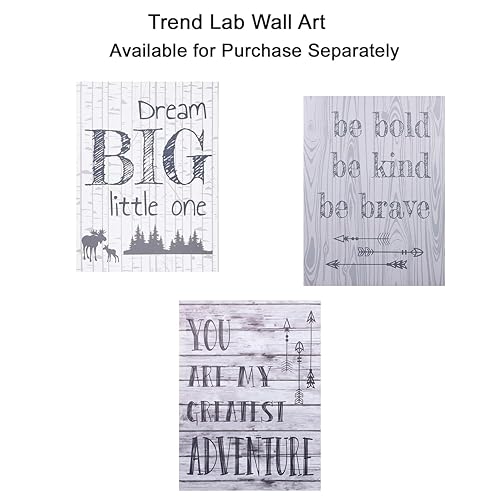 Trend Lab Lumberjack Moose 3 Piece Crib Bedding Set, Gender-Neutral Color Palette, Includes Quilt, Fitted Crib Sheet and Skirt