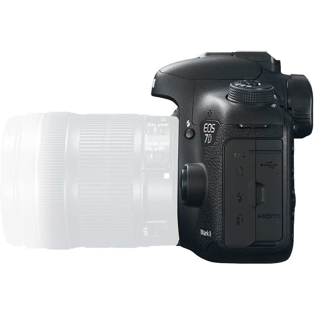 Canon EOS 7D Mark II DSLR Camera Bundle with Canon EF-S 18-55mm IS STM Lens + Canon 75-300mm III Telephoto Lens + 64GB Memory Card + Camera Case - International Version
