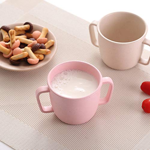 Golandstar Small Size Bamboo Fiber 230ml Adult Children Cups Mugs 4pcs Set Unbreakable Tumbler Mug Cup for Water, Milk, Juice, Tea