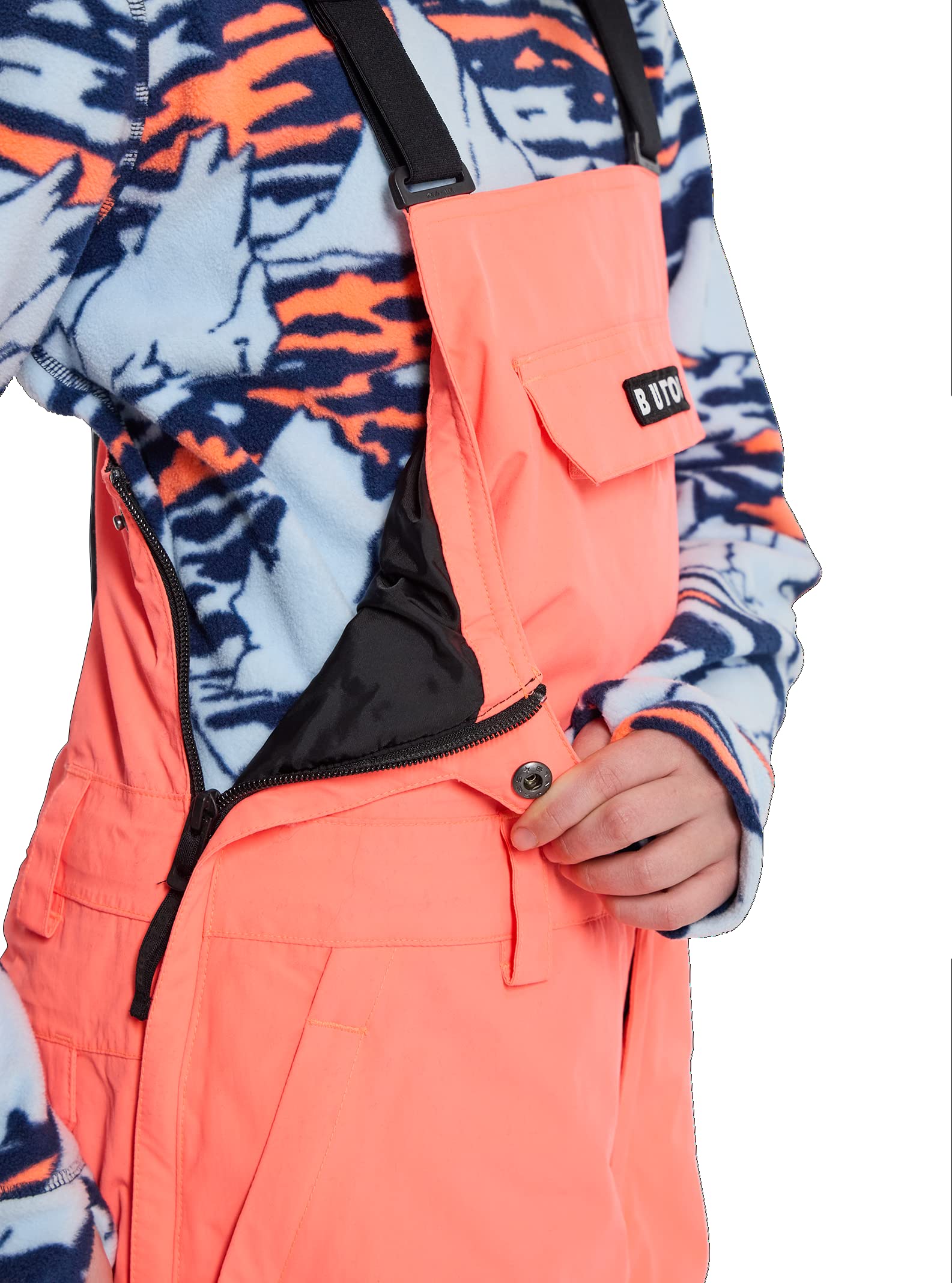 Burton Kids Skylar 2L Bib Pants, Tetra Orange, Medium
