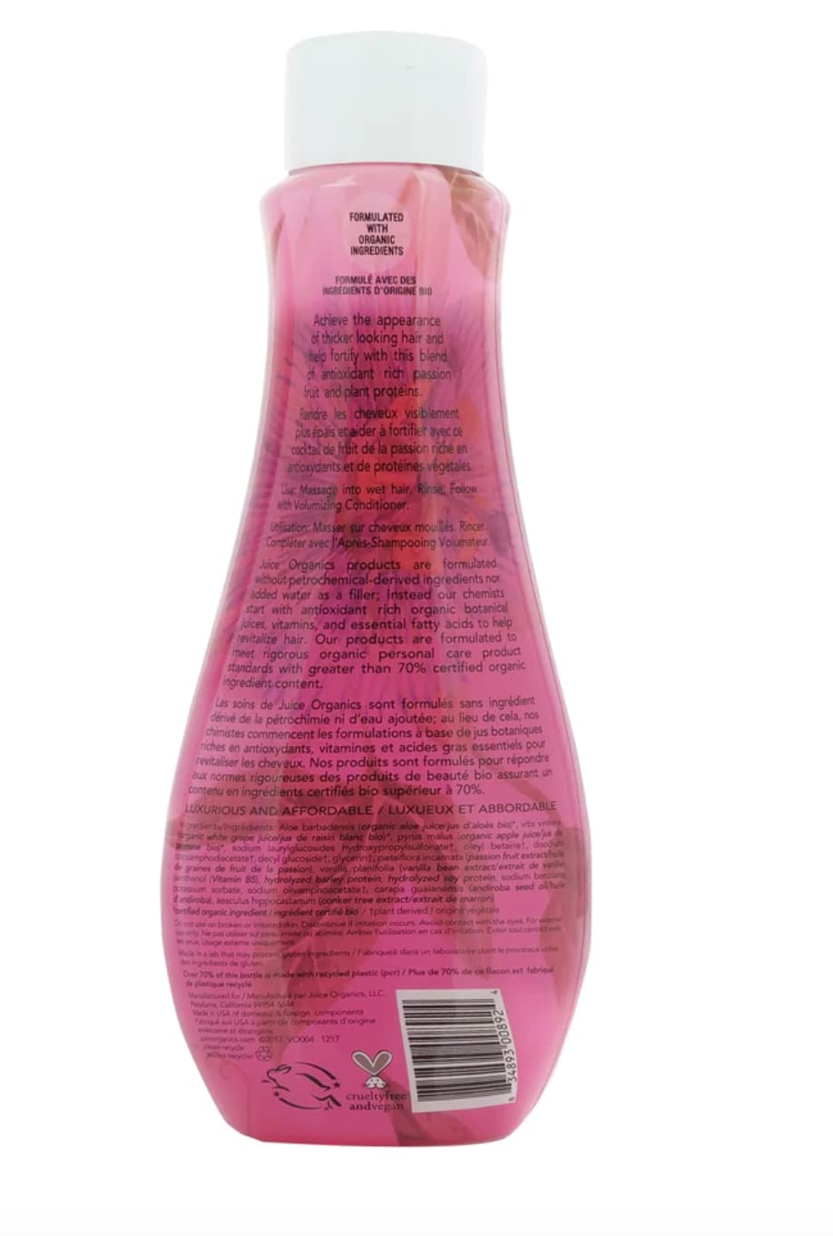 Juice Beauty Passion Flower Volumizing Shampoo - 300 mL - Promotes Thicker Hair, Deeply Cleanses + Improves Shine - Vegan, Cruelty Free
