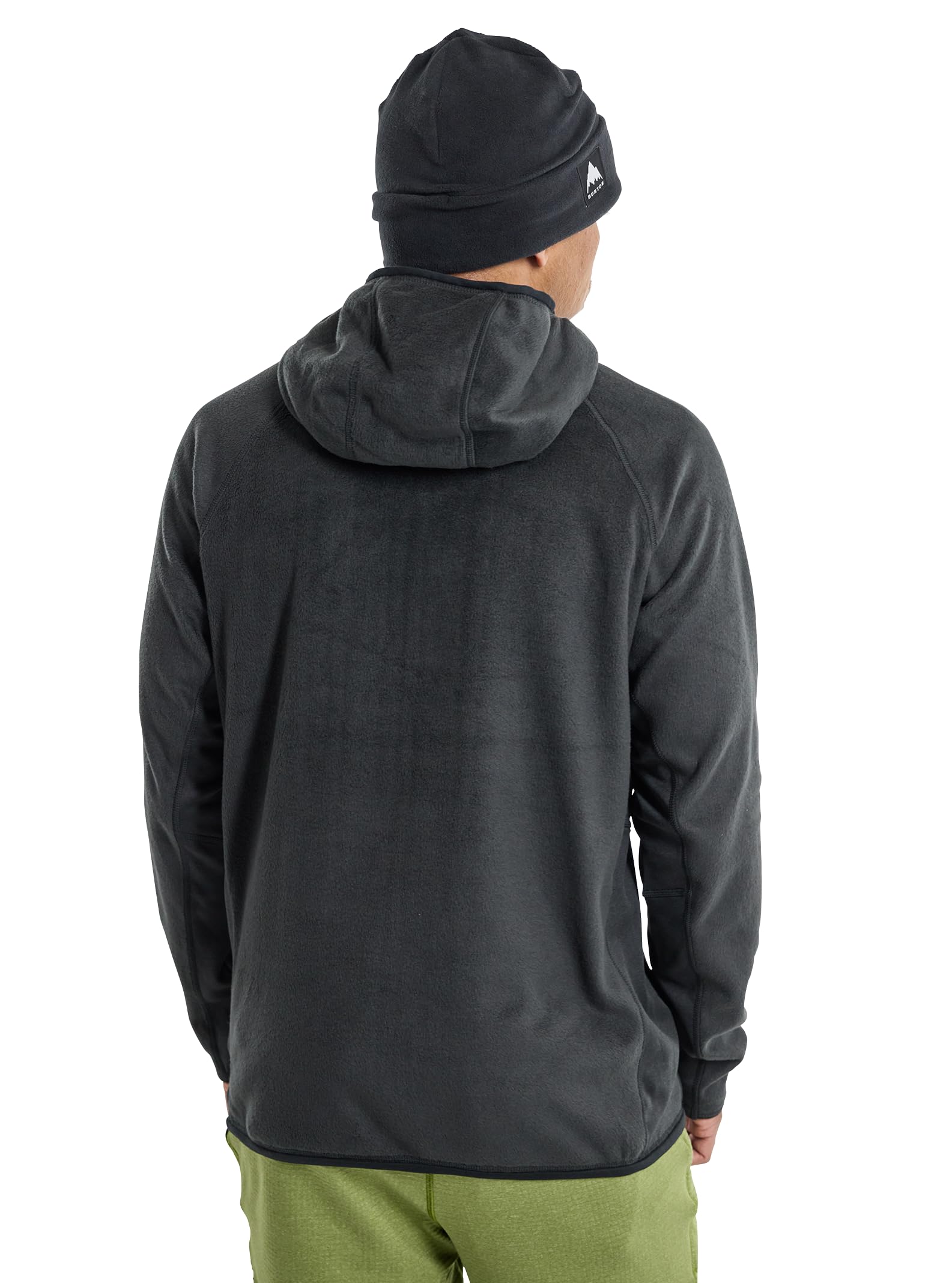 Burton Men's Stockrun Warmest Hooded Full-Zip Fleece, True Black, L