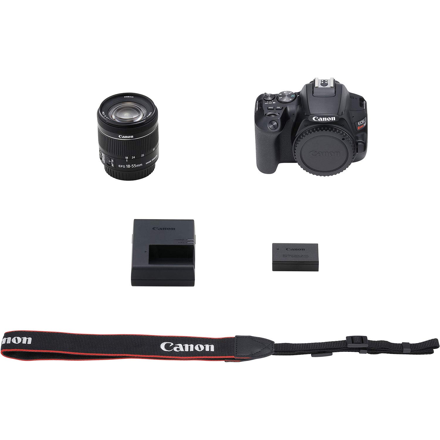 Canon EOS Rebel SL3 DSLR Camera (Black) with 18-55 IS STM 3453C002 USA 17pc Must Have Bundle: Includes – 32GB SanDisk Highspeed Memory Card + 50” Tripod + Professional Backpack + 3pc Filter Kit + More