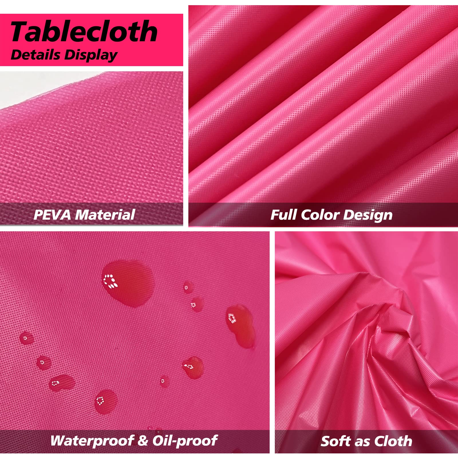 PKNOON Plastic Table Cloth 2 Pack Table Cloths for Parties Rectangle Tablecloth Black Gold Party Table Cover Party Table Cloths Disposable for Baby Shower Birthday Graduation Decorations 54" X 108"