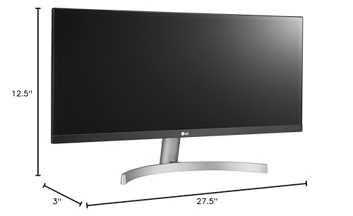 LG 29WK600-W 29" UltraWide 21:9 WFHD (2560 x 1080) IPS Monitor with HDR10 and FreeSync, Black