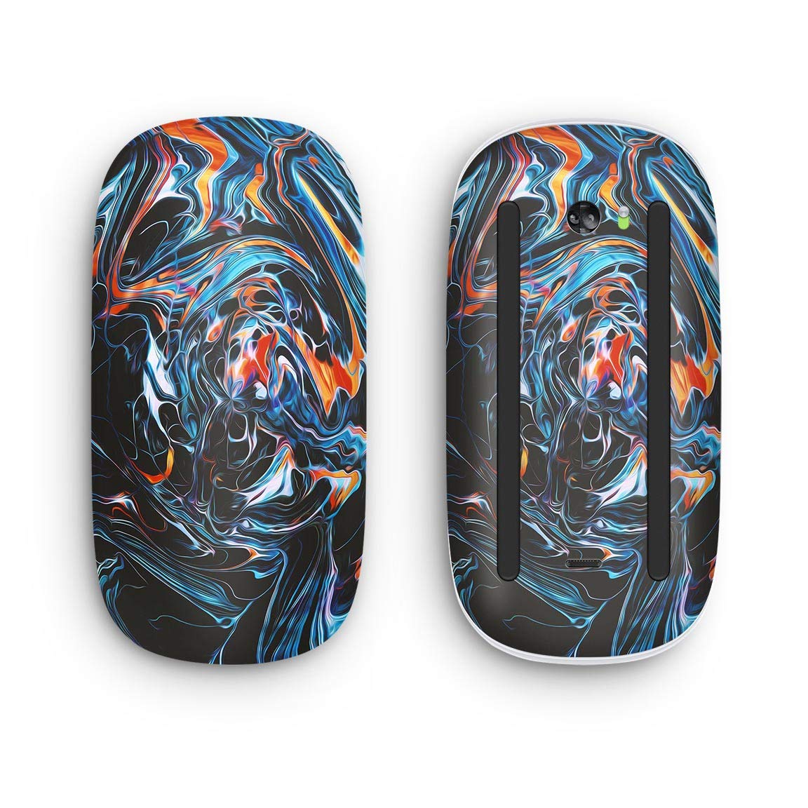 Design Skinz Liquid Abstract Paint Remix V2 Vinyl Decal Compatible with The Apple Magic Mouse 2 (Wireless, Rechargable) with Multi-Touch Surface