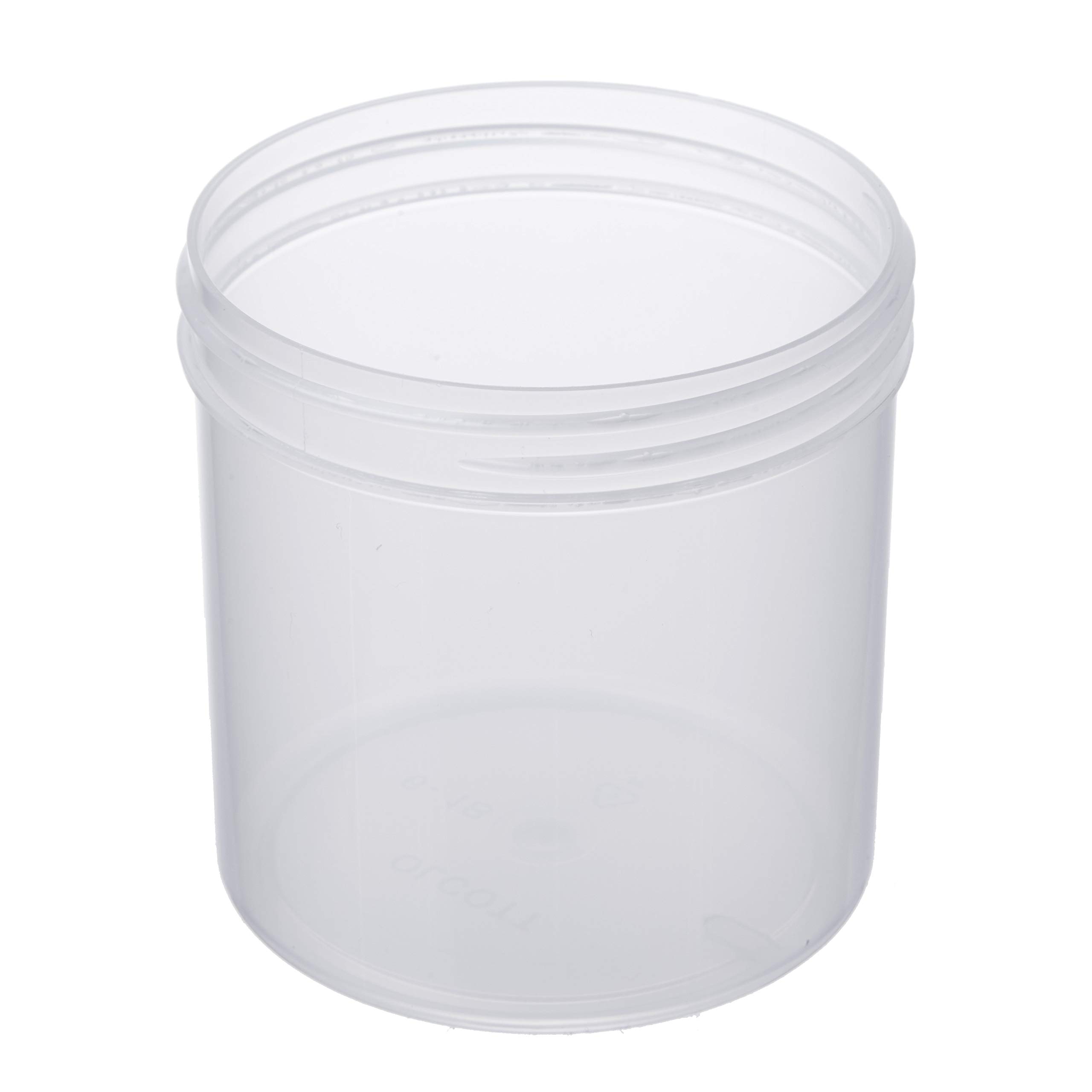 Consolidated Plastics 42414 Wide-Mouth Jar with Cap, 6 oz, Natural, 50 Piece