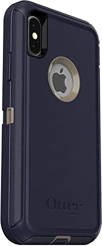 OtterBox Defender Series Case for iPhone X & iPhone Xs (ONLY), Case Only - Bulk Packaging - (Dark Lake (Chinchilla/Dress Blues))